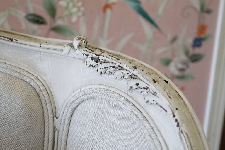 19th Century Louis XV Style Carved French Rococo Wing Back Chair at 1stDibs