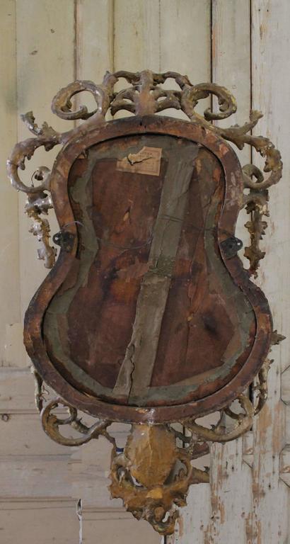 Pair of Two 18th Century French Giltwood Rocaille Mirrors with ...