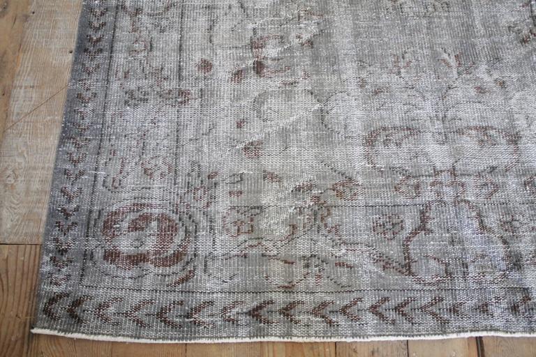 Vintage Turkish Hand Knotted Wool Rug For Sale at 1stDibs