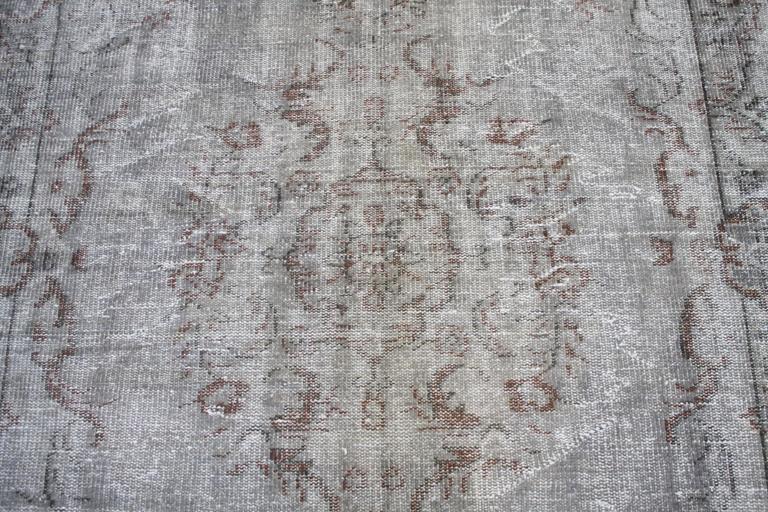 Vintage Turkish Hand Knotted Wool Rug For Sale at 1stDibs