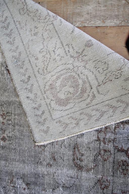 Vintage Turkish Hand Knotted Wool Rug For Sale at 1stDibs