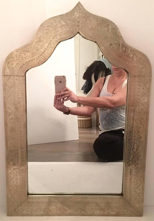 Pair of Silver Plate Etched Arabesque Framed Mirror's at 1stDibs ...