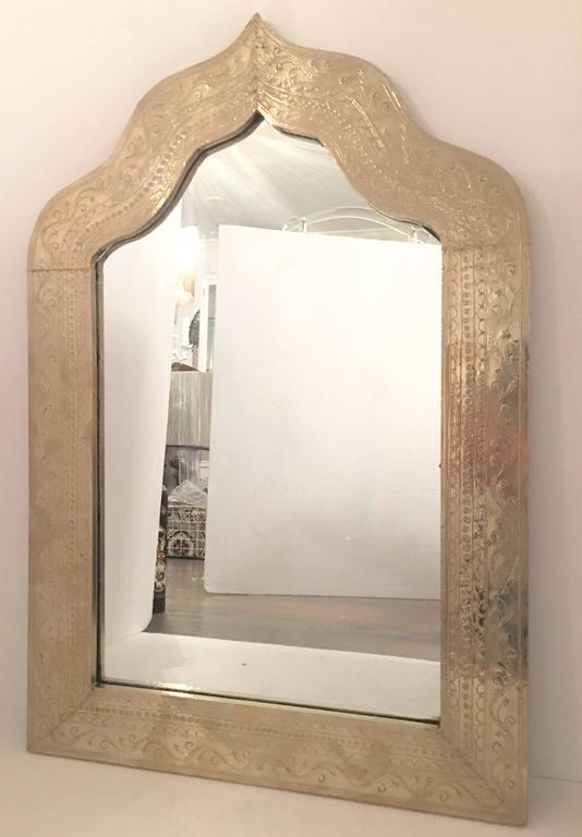 Pair of Silver Plate Etched Arabesque Framed Mirror's at 1stDibs ...