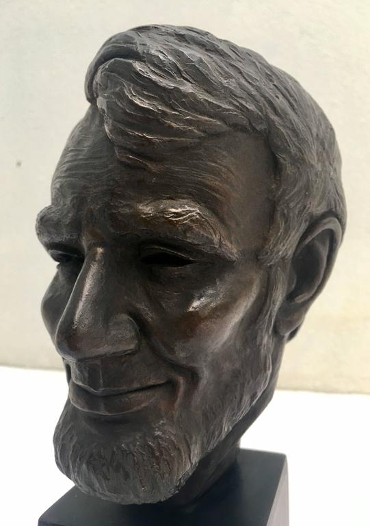 Mid-Century Bronze Bust of Abraham Lincoln at 1stDibs