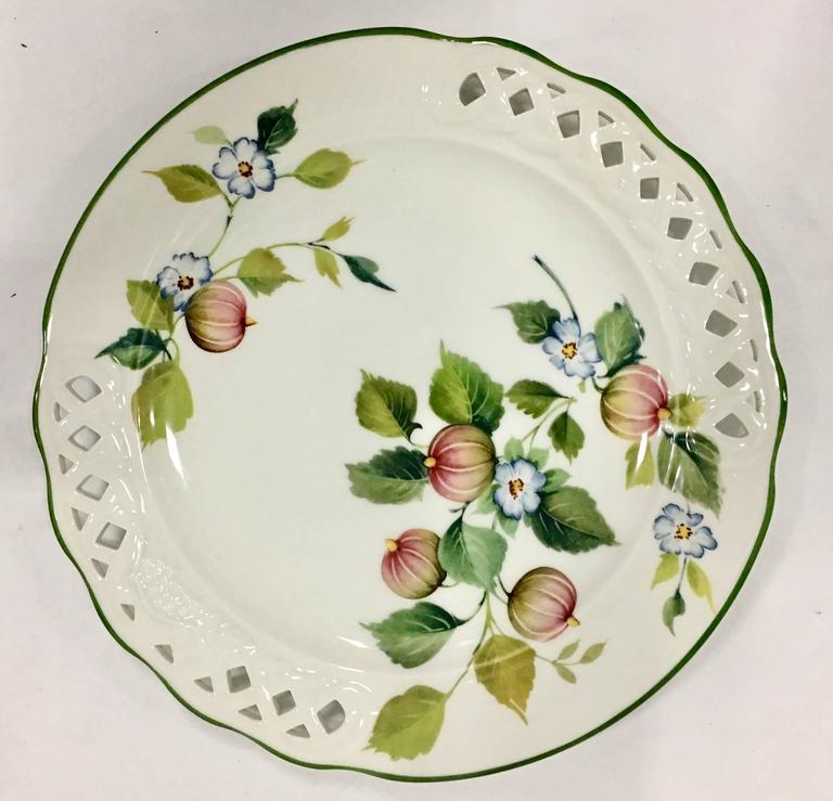 Vintage "Tiffany" Ceramic Dinnerware by, Brunelli, Italy S/12 at 1stDibs