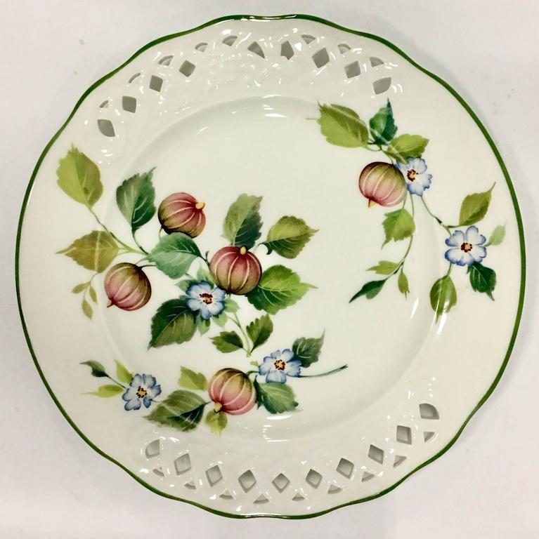 Vintage "Tiffany" Ceramic Dinnerware by, Brunelli, Italy S/12 at 1stDibs