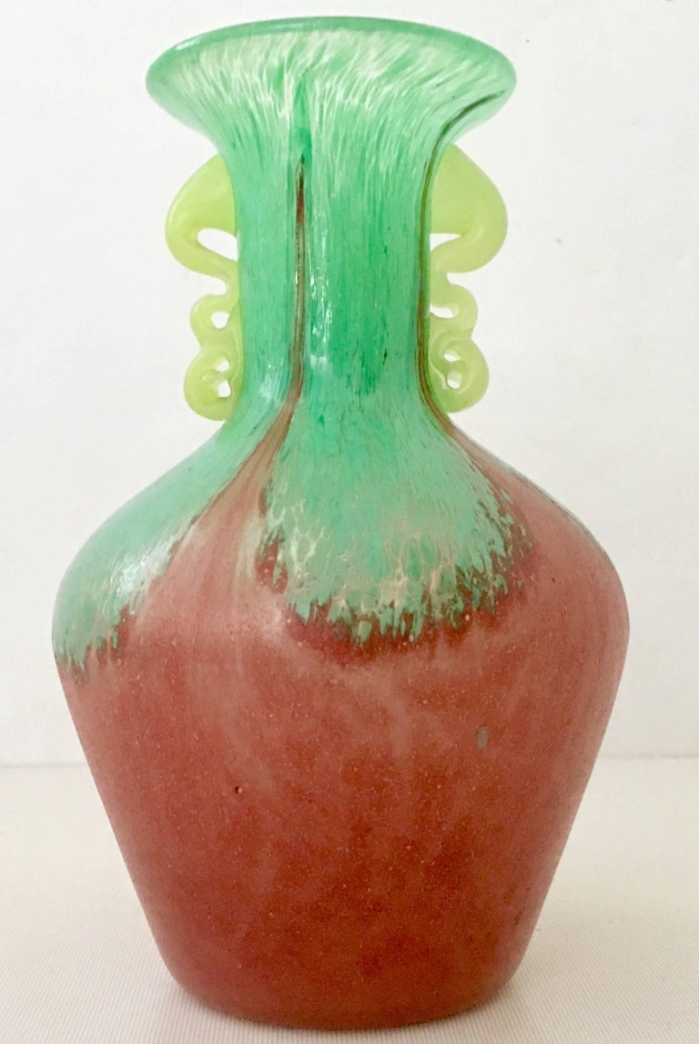 19th Century Thomas Webb Cranberry and Vaseline Glass Vase For Sale at ...