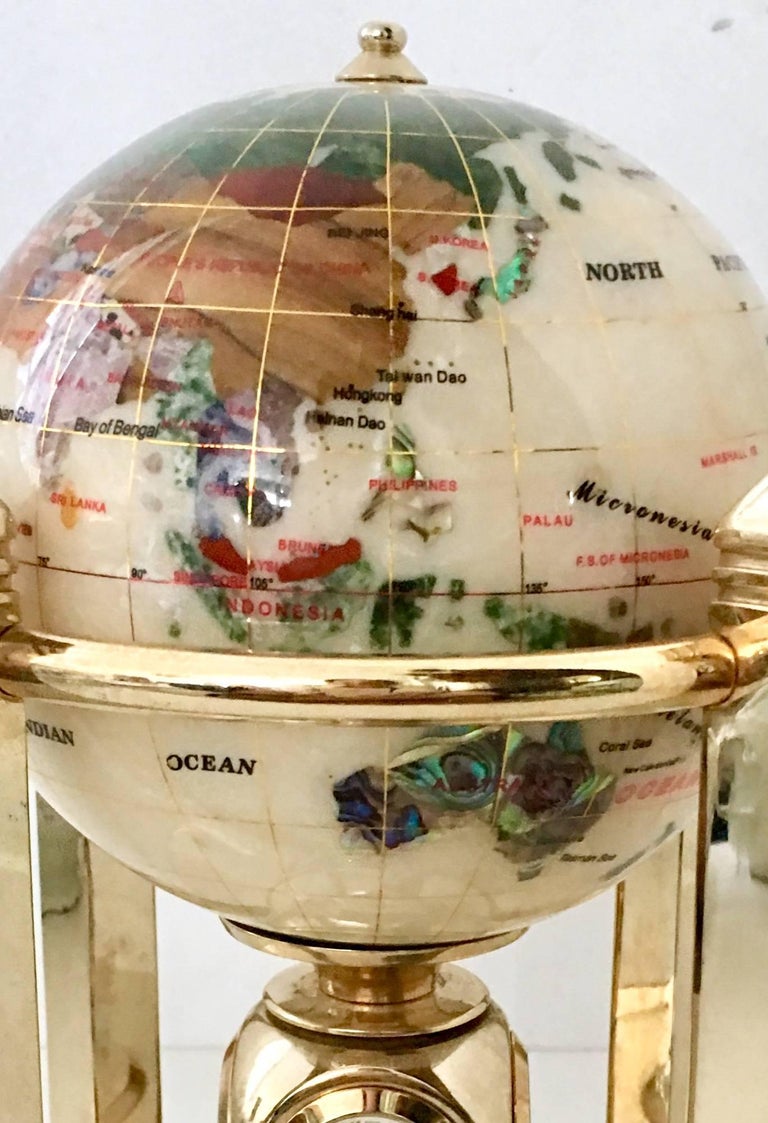 21st Century Mother-of-Pearl and Semi Precious Gold Plate Rotating ...
