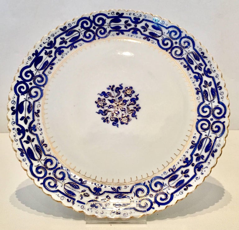 19th Century Dresden Hand-Painted Porcelain Plates Set of 12 by Fischer ...