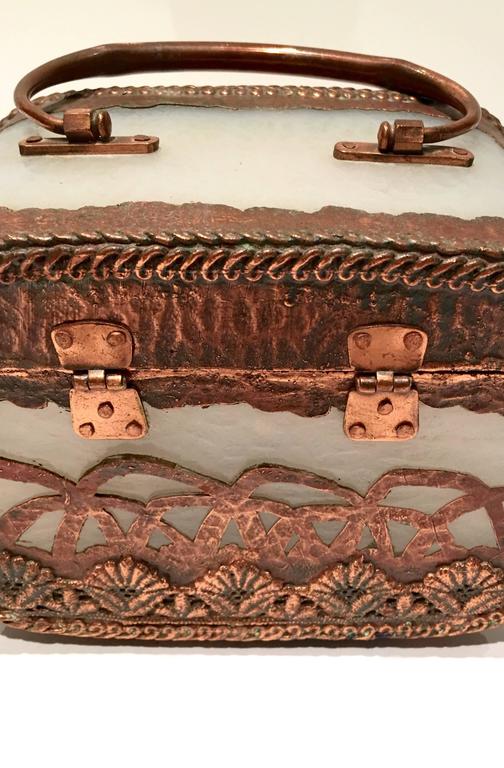 1950s Styled by Walborg Copper Clad and Lucite Box Purse For Sale at ...