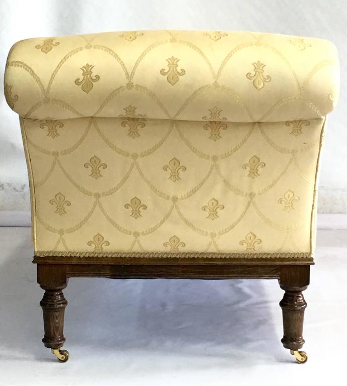 1940's English Regency Upholstered Walnut Chaise Lounge at 1stDibs ...