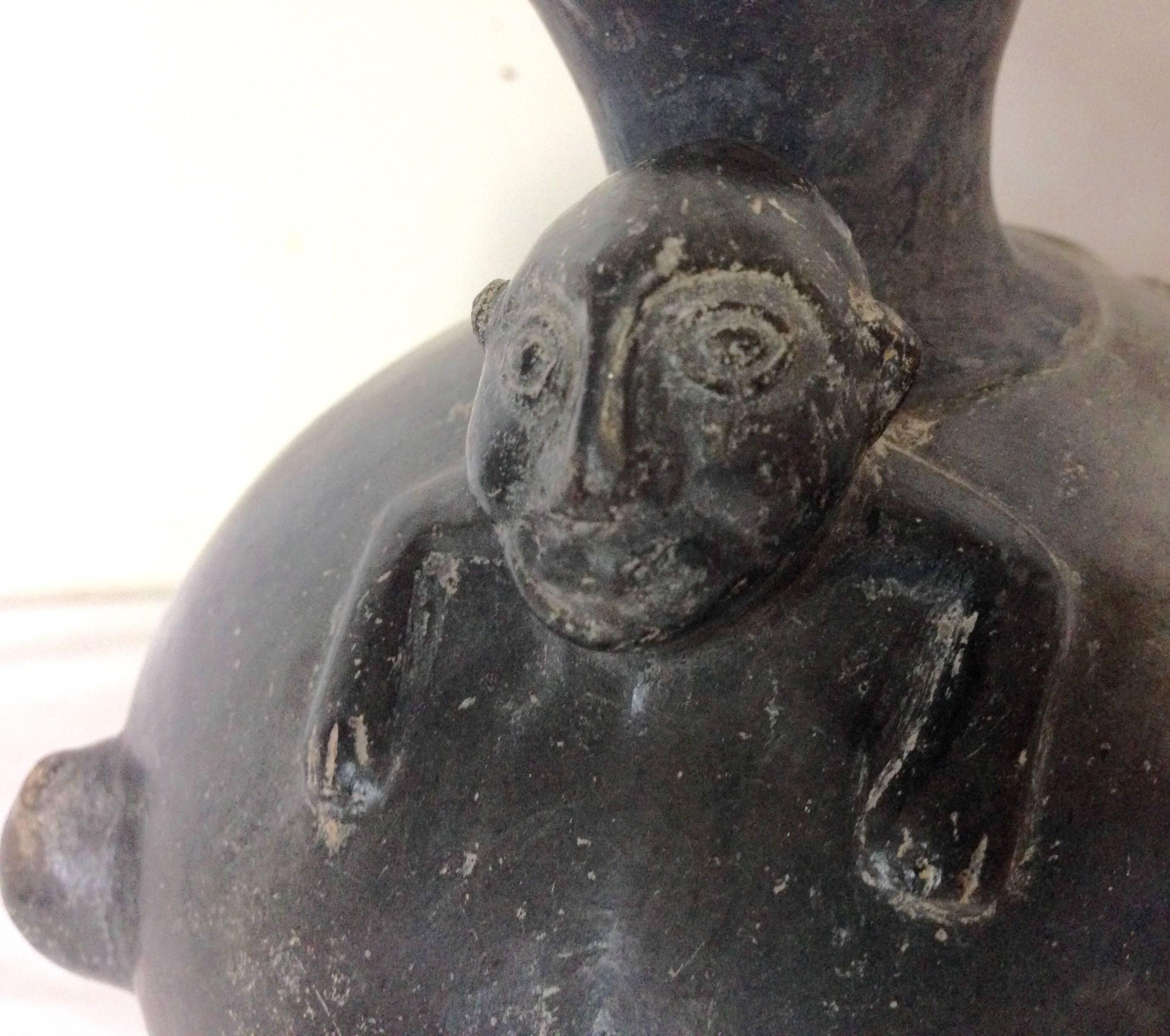 Inca Period Peruvian Monkey Pottery Vessel at 1stDibs | inca monkey
