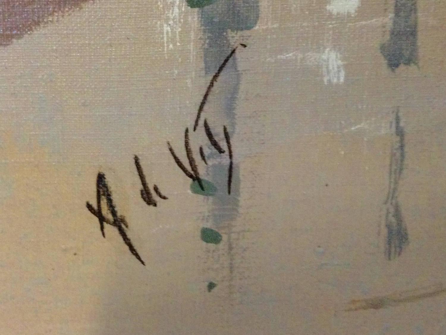 Antonio DeVity Original Oil on Canvas Paris Street Scene, Signed For ...