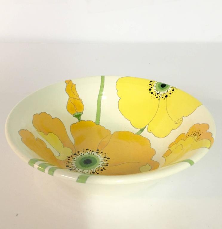 1970s Set of 17 Pieces Wild Poppy Ceramic Dinnerware at 1stDibs
