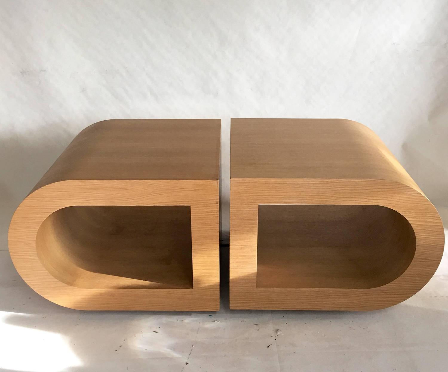 Pair of French Bent Beechwood Side Tables by Thomas De Lussac For Sale ...