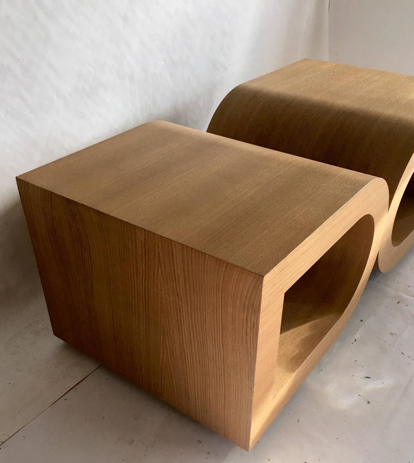 Pair of French Bent Beechwood Side Tables by Thomas De Lussac For Sale ...