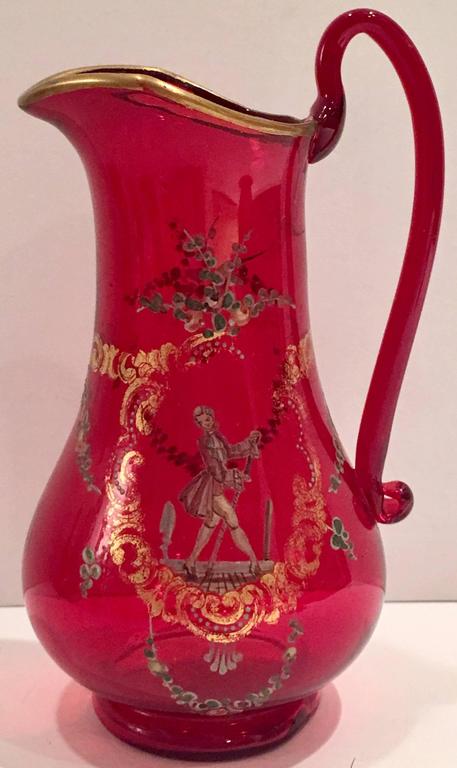 Set of 15 Ruby and 24-Karat Gold Venetian Glass Tea Set at 1stDibs