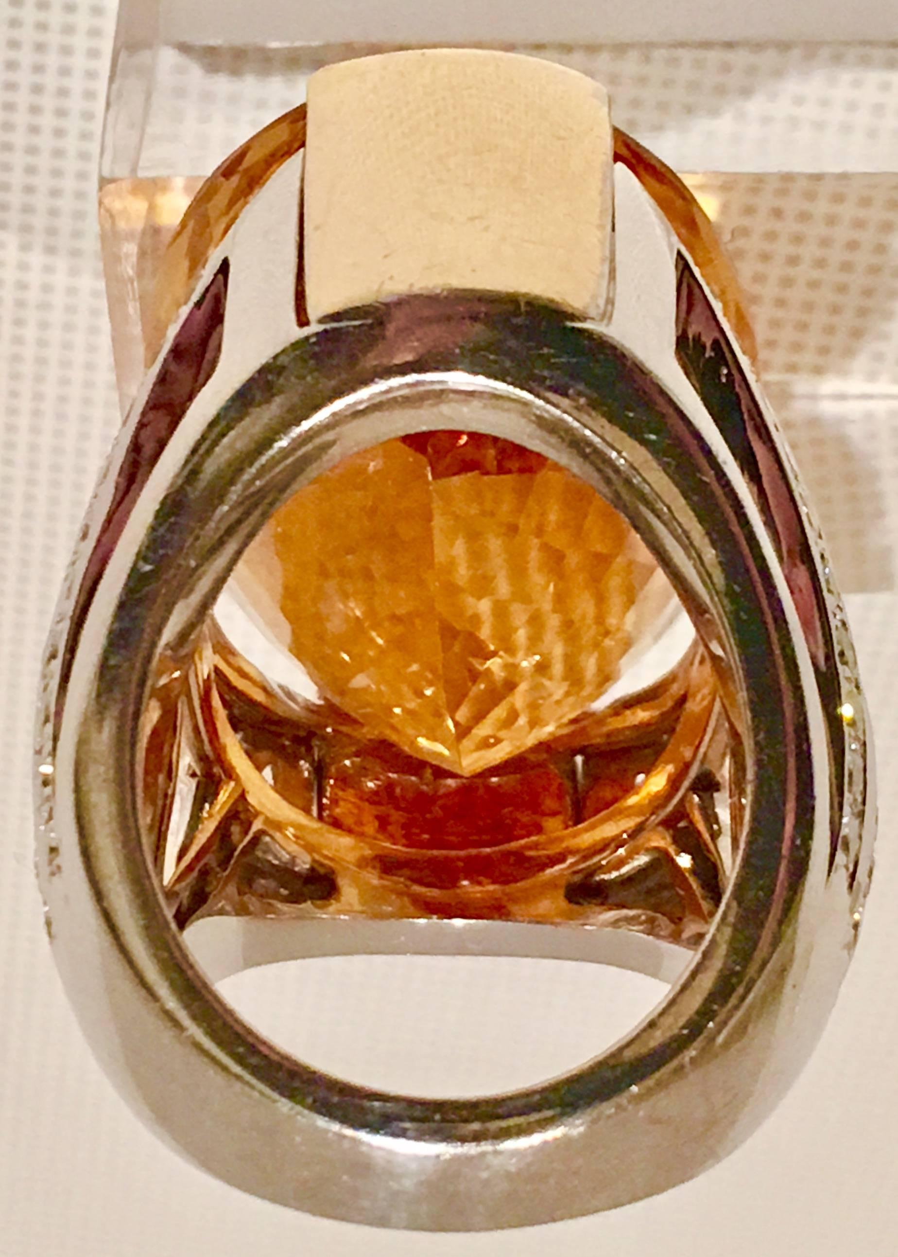 50 Karat Citrine and Diamonds Gold One Of A Kind Ring For Sale at ...