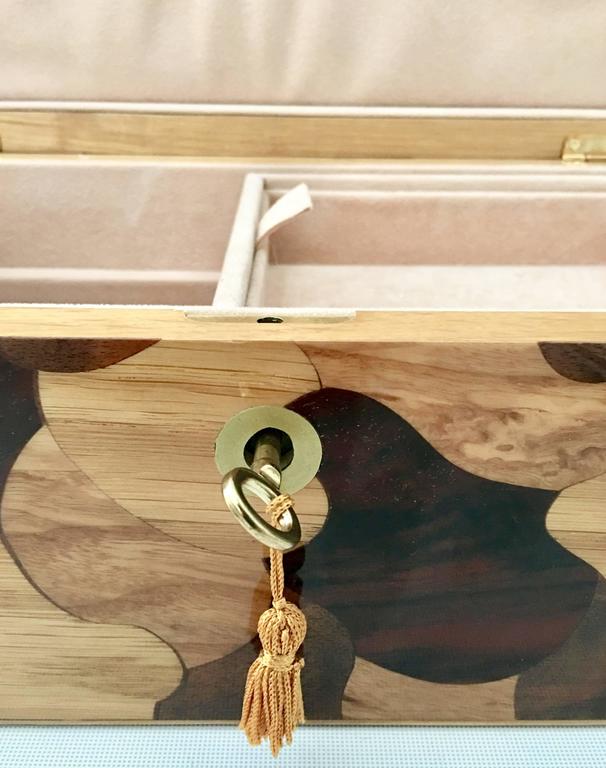 Contemporary Fine Italian Inlaid Wood "Puzzle Piece" Dresser Box For ...