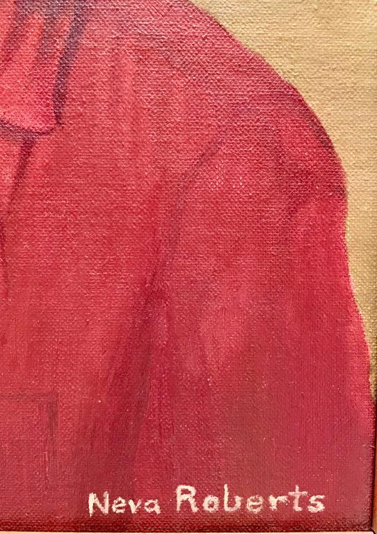 Mid-Century Original Oil Painting "Old Timer" by, Neva Roberts at 1stDibs