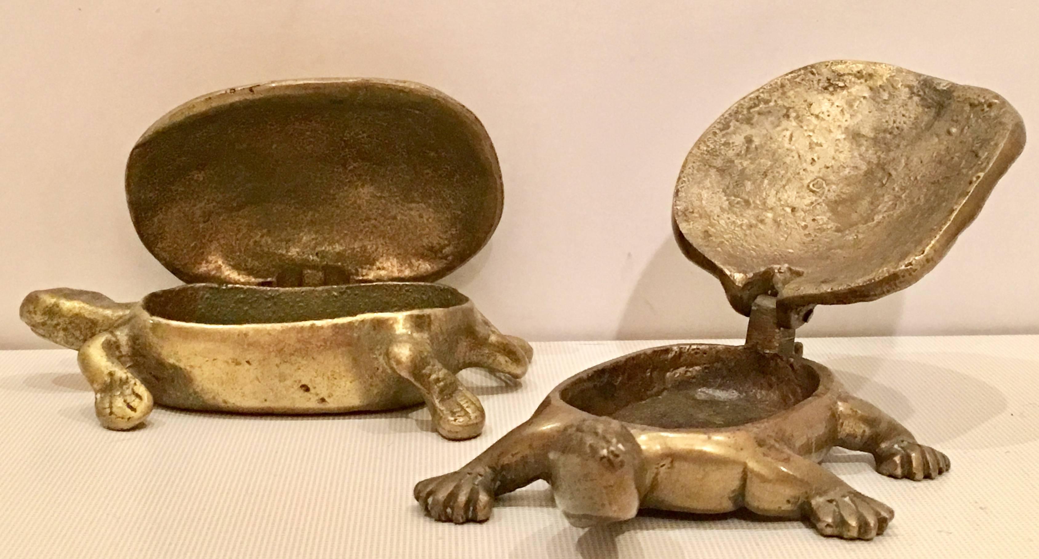 Vintage Set of Three Italian Brass Turtle Boxes at 1stDibs | brass ...