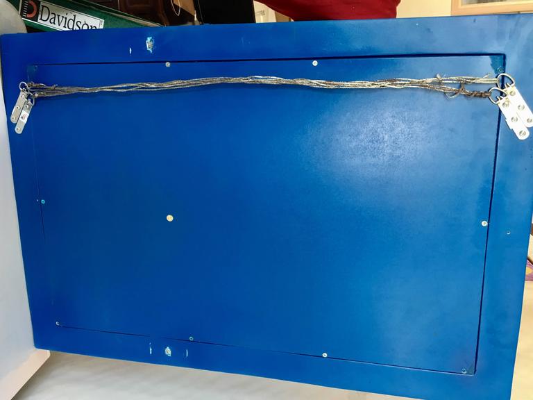 Contemporary Bright Blue Coral Wall Mirror at 1stDibs