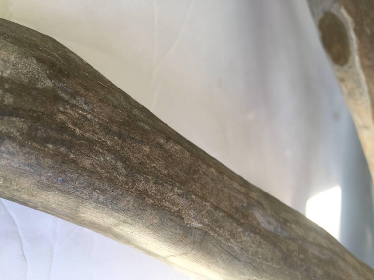 Faux Bois Concrete High Back Twig Bench at 1stDibs