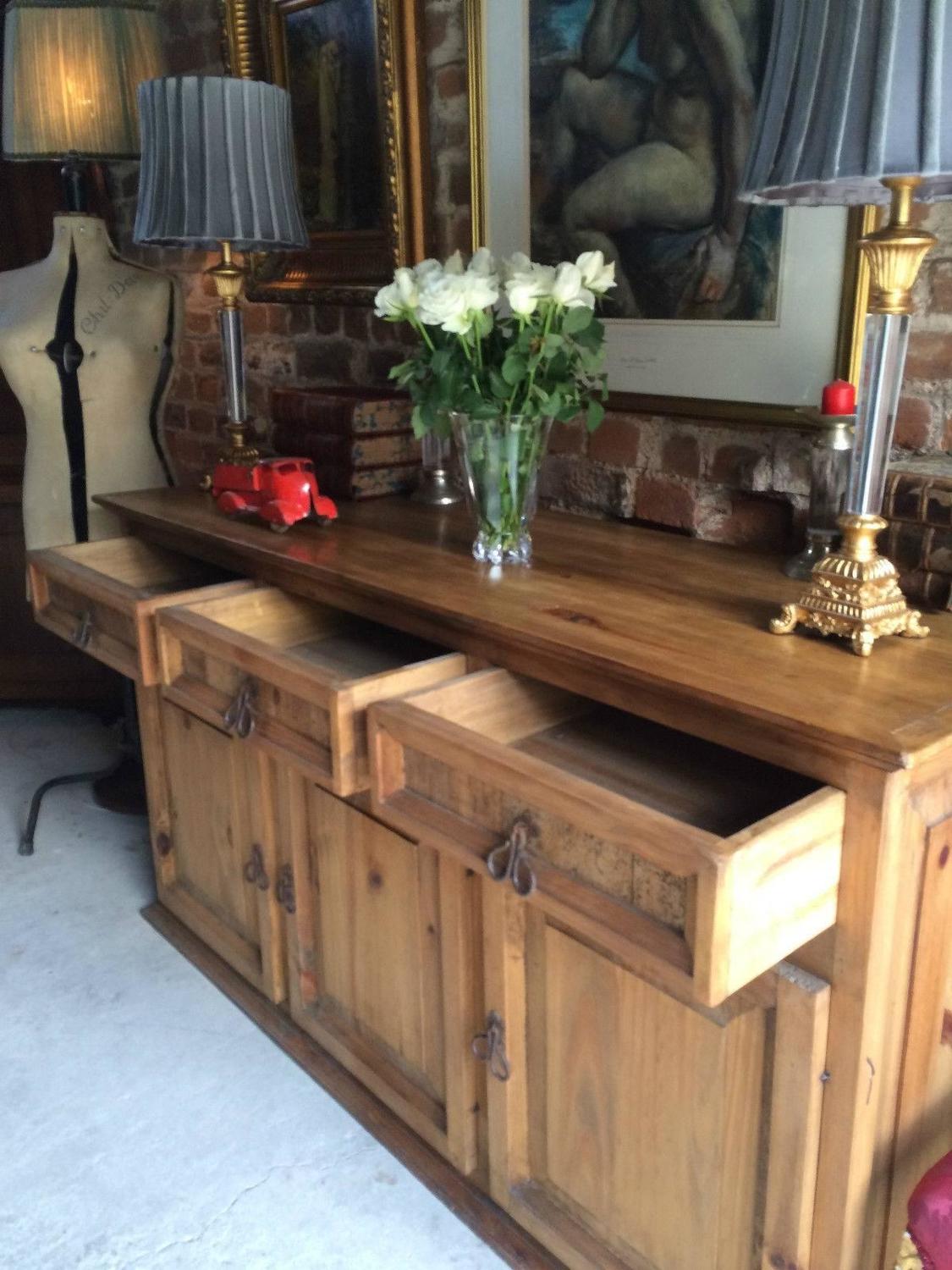 Reclaimed Solid Pine Dresser Sideboard Buffet Credenza Rustic Charm at ...