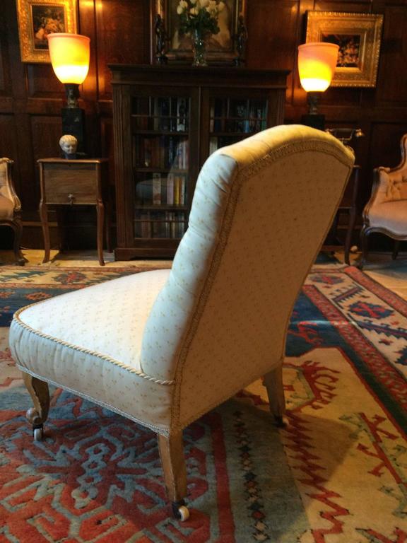 Antique Armchair Button-Back Salon Lounge Nursing Chair Victorian ...