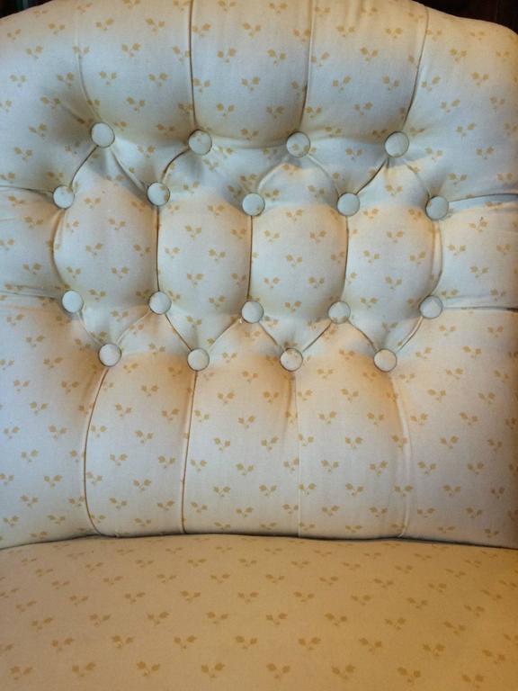 Antique Armchair Button-Back Salon Lounge Nursing Chair Victorian ...