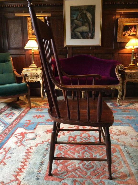 Antique Windsor Chair Oak Spindle Back Victorian, 19th Century at 1stDibs