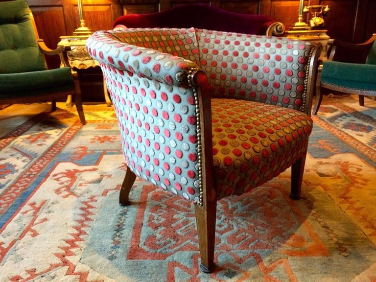 Antique Club Chair Cocktail Tub Victorian 19th Century Liberty Style at ...