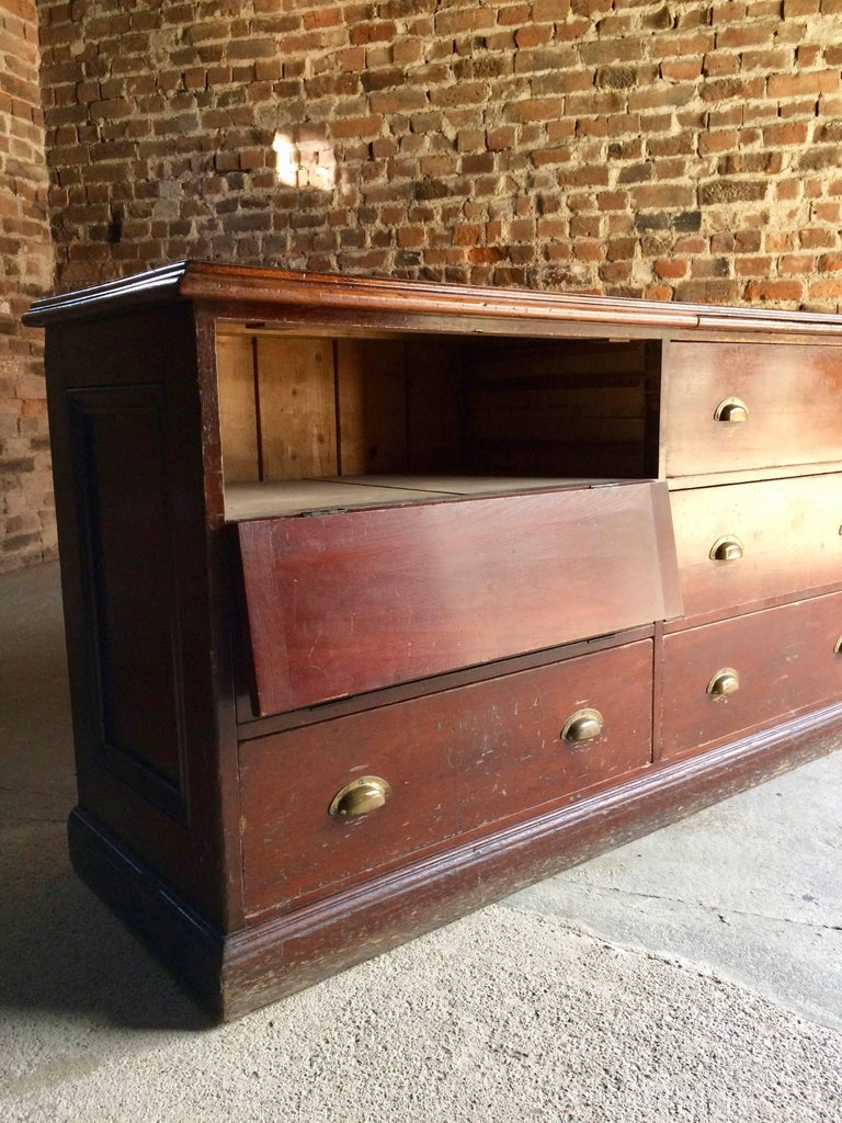 Antique Haberdashery Shop Counter Sideboard Frederick Sage Mahogany ...