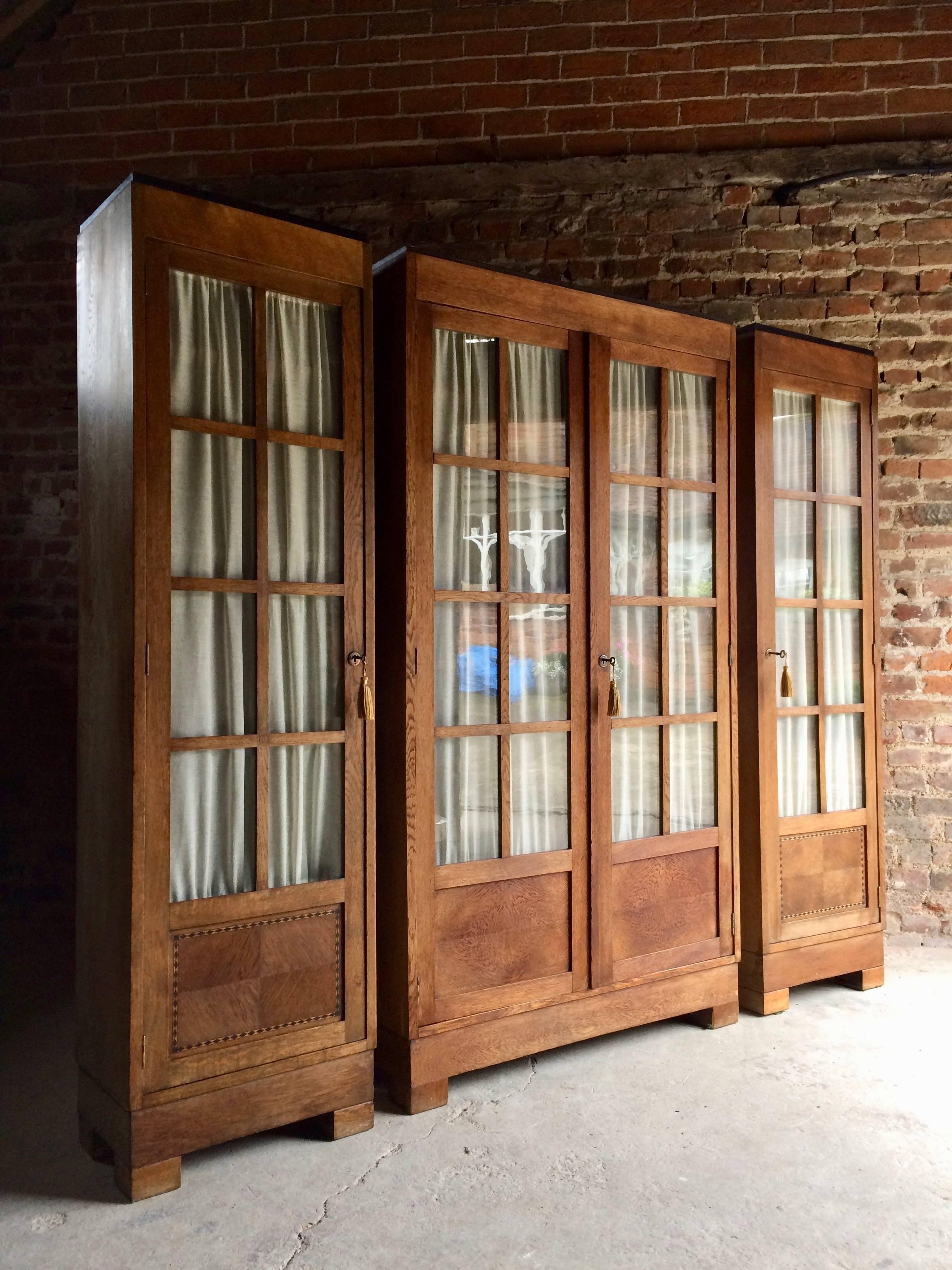 Bruno Paul for Vereinigte Werkstatten Oak 'Typenmöbel' Cabinets, circa ...