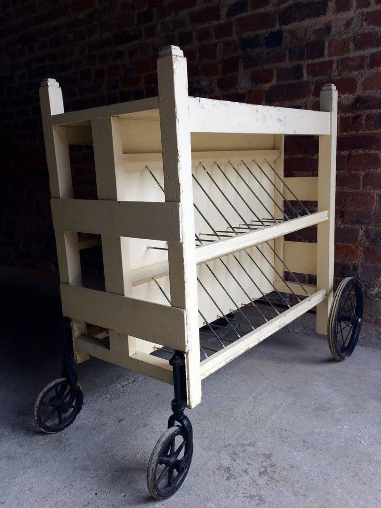 Antique 20th Century Former Prison Library Trolley at 1stDibs