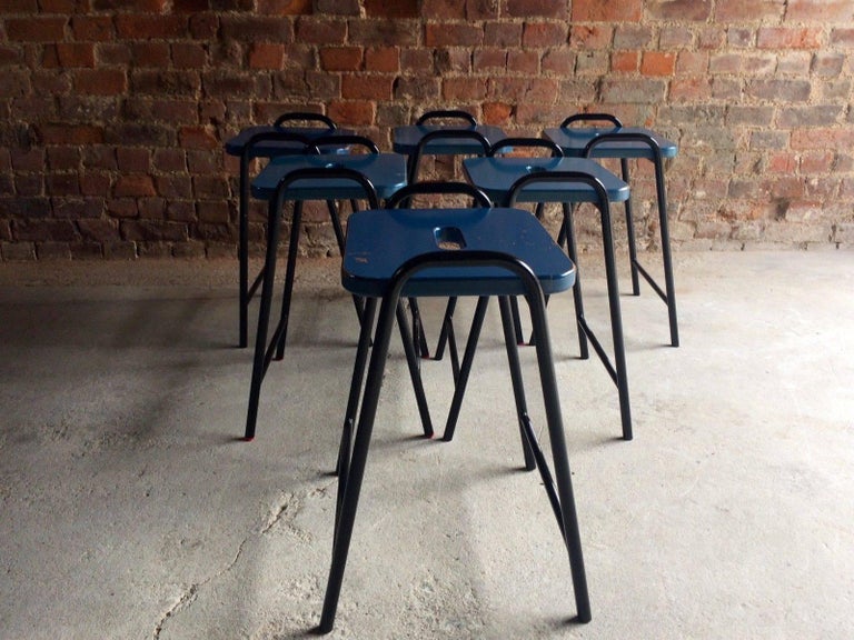 Set of Six Science Lab Bar Stools Industrial For Sale at 1stDibs