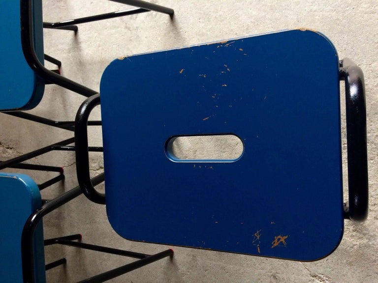 Set of Six Science Lab Bar Stools Industrial For Sale at 1stDibs