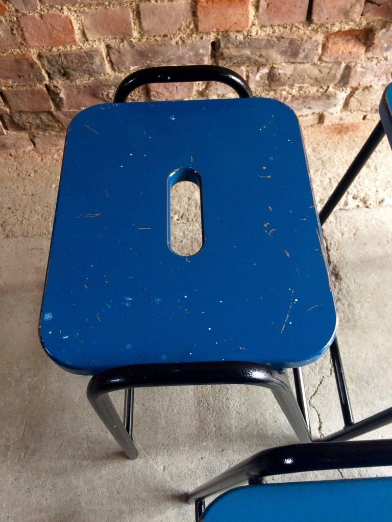 Set of Six Science Lab Bar Stools Industrial For Sale at 1stDibs