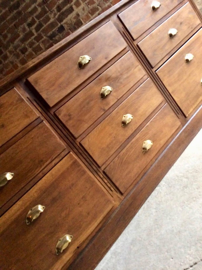 Antique Victorian 19th Century Oak Haberdashery Shop Counter Cabinet at ...