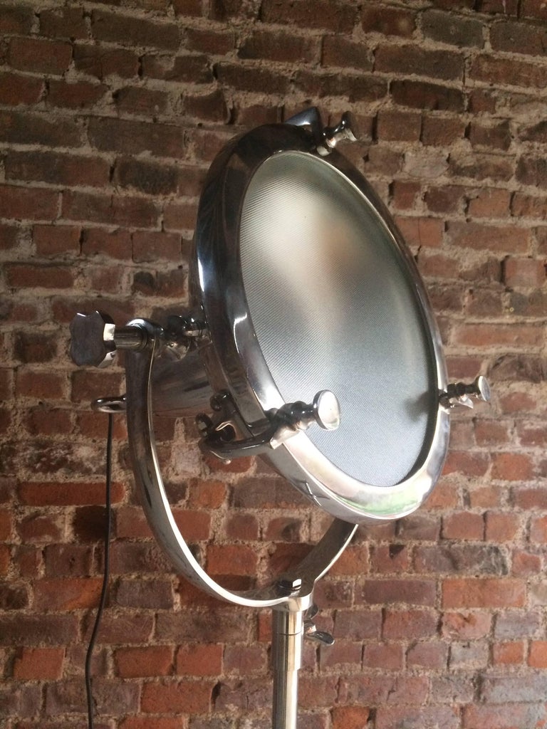 Industrial Studio Style Floor Lamp Side Light Chrome Tall Casters at ...