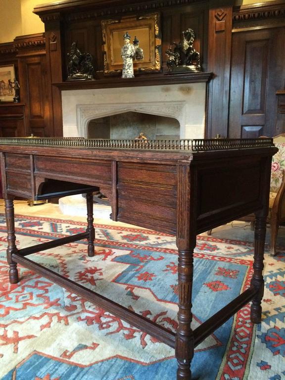 Antique Desk Gillows of Lancaster 19th Century Victorian Solid Oak ...