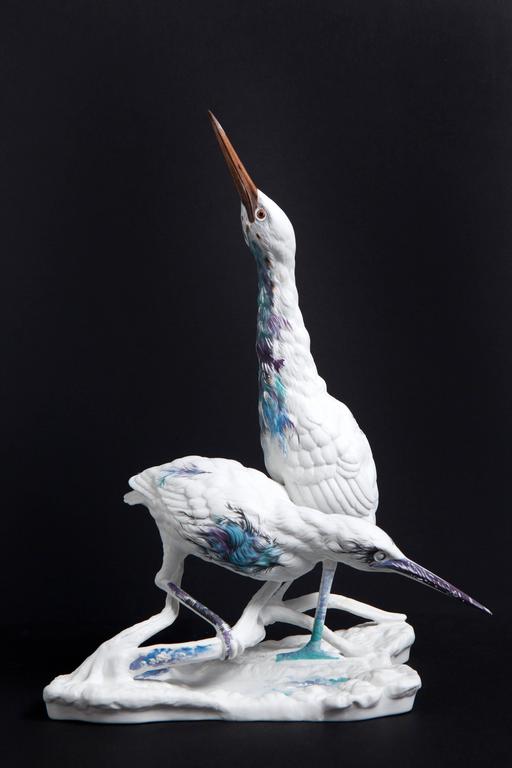 Hand-Painted Porcelain Sr. Sra. Cardoso Birds by Sam Baron For Sale at ...