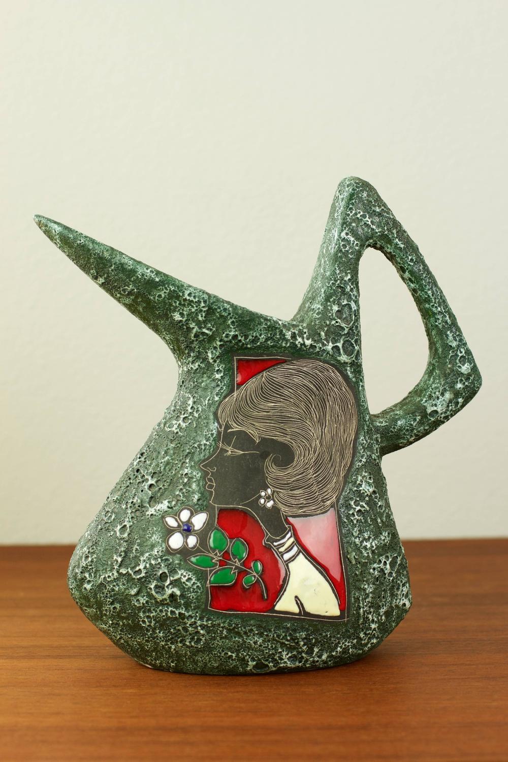 Stunning and Rare Ceramic San Marino Italian Art Pottery Watering Can ...