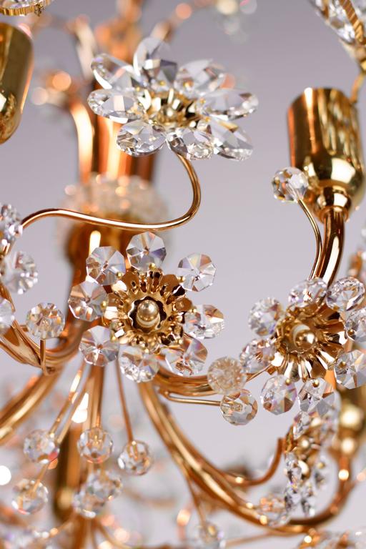 Stunning Gold-Plated and Cut Crystal Chandelier by Palwa, Germany ...