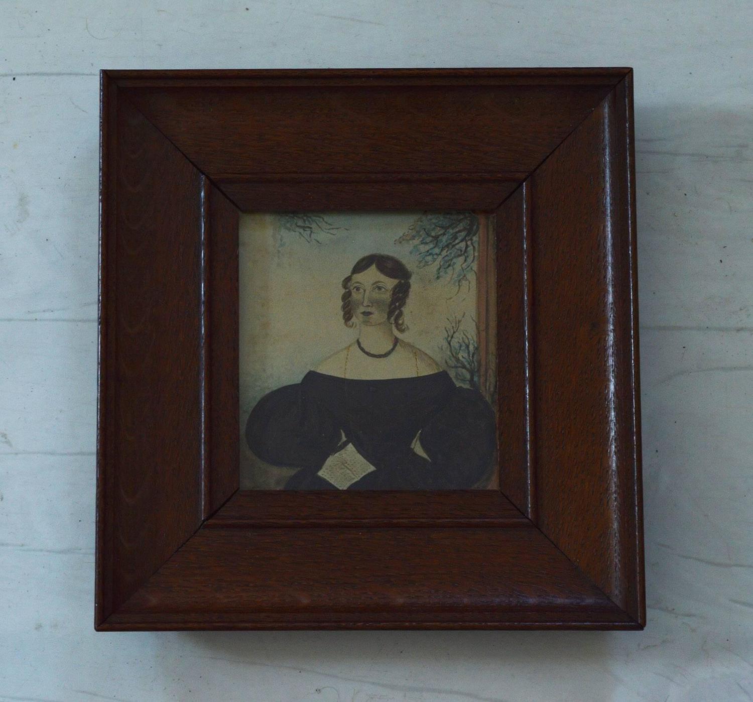 Primitive Portrait of a Girl, English, circa 1840 at 1stdibs