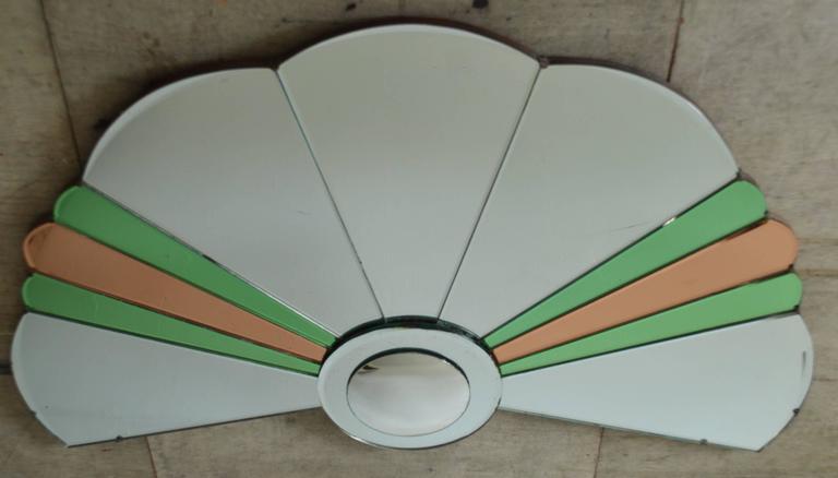 Original Art Deco Fan Shaped Mirror, English, 1930s at 1stDibs