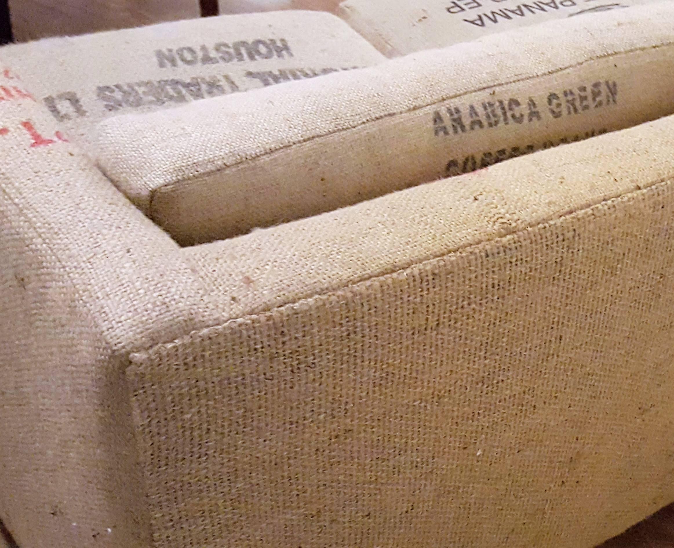 20th Century Custom Burlap Bag Sofa in the Style of Milo Baughman at ...