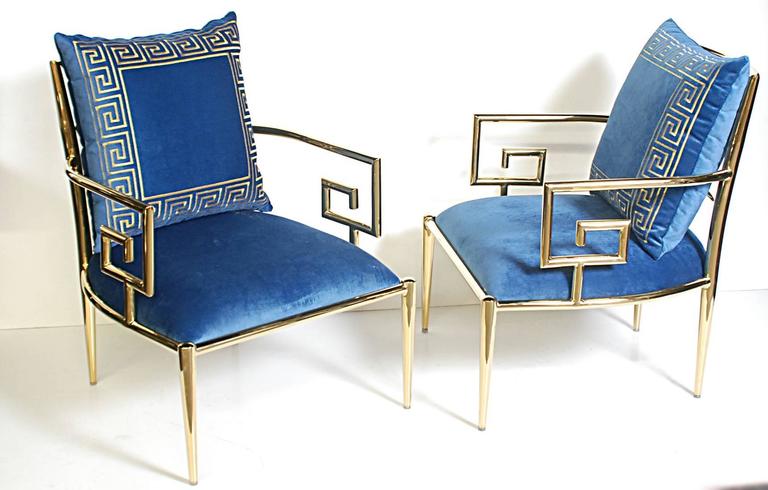 Greek Key Design Armchairs For Sale at 1stDibs
