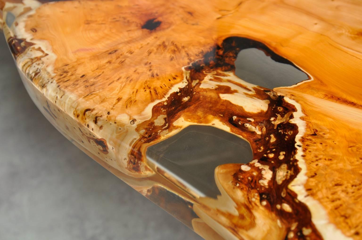 Table Made Out of One Single Piece of Wood from a 1500 Year Old Taxus ...