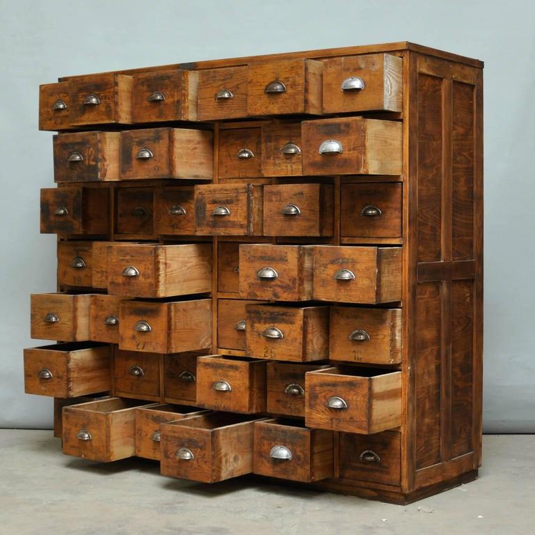 Industrial Wood Tool Cabinet at 1stDibs